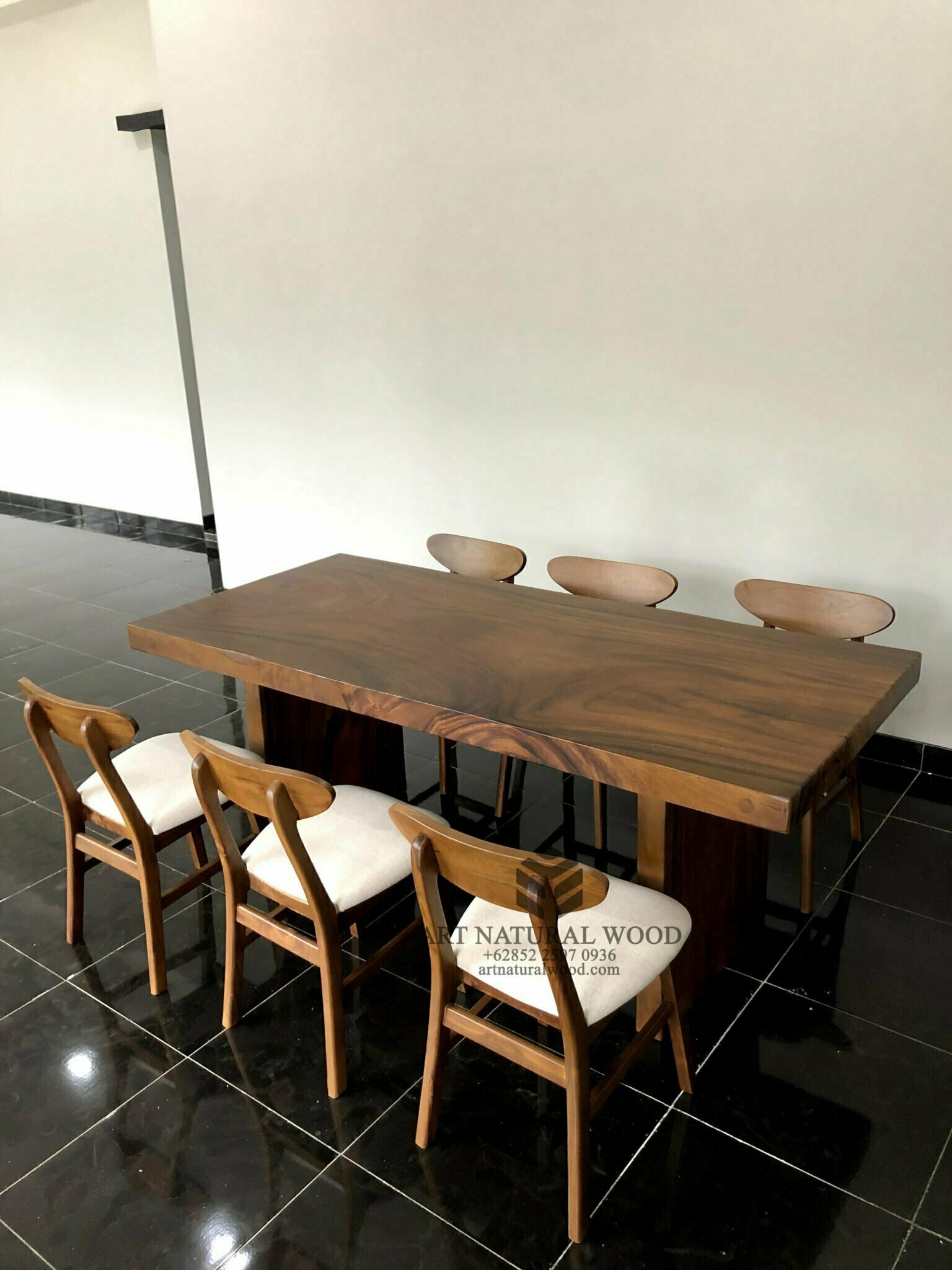 MEJA CAFE KAYU SOLID UTUH BESAR - ART NATURAL WOOD