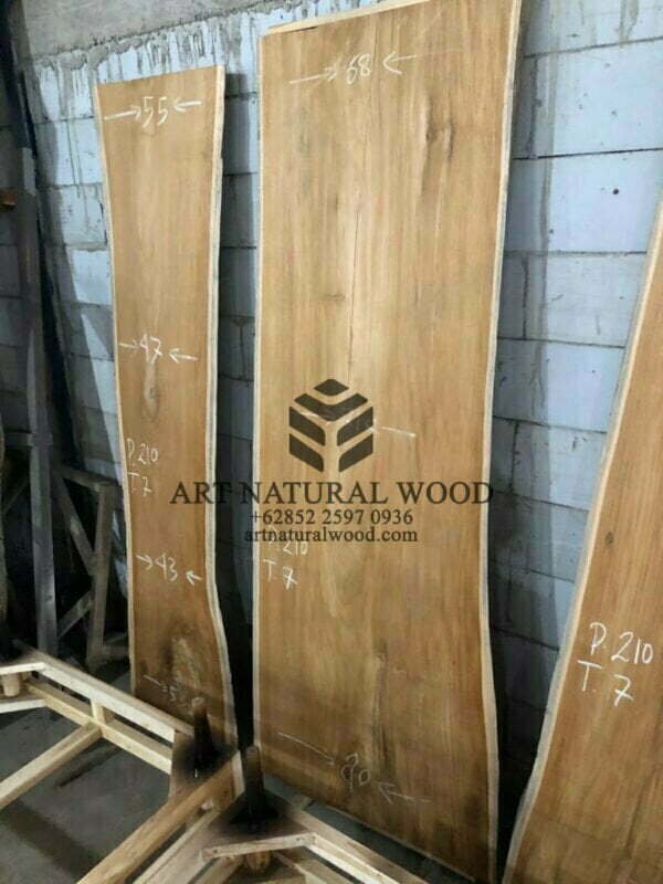 PAPAN KAYU JATI SOLID UTUH BESAR- ART NATURAL WOOD