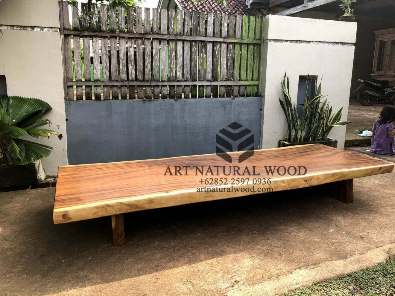 MEJA KAYU BESAR COFFEE TABLE - ART NATURAL WOOD
