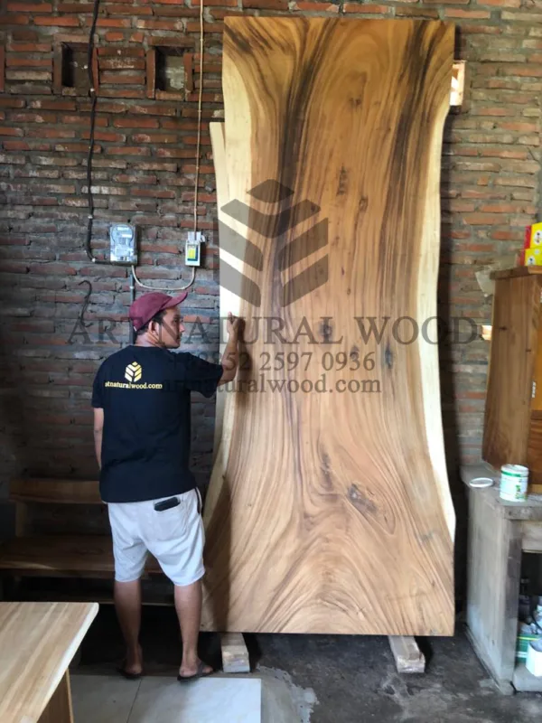 PAPAN KAYU TREMBESI BESAR SOLID - ART NATURAL WOOD