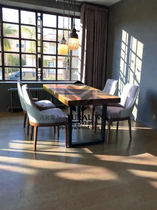 Meja Cafe Minimalis Kayu Solid - Art Natural Wood