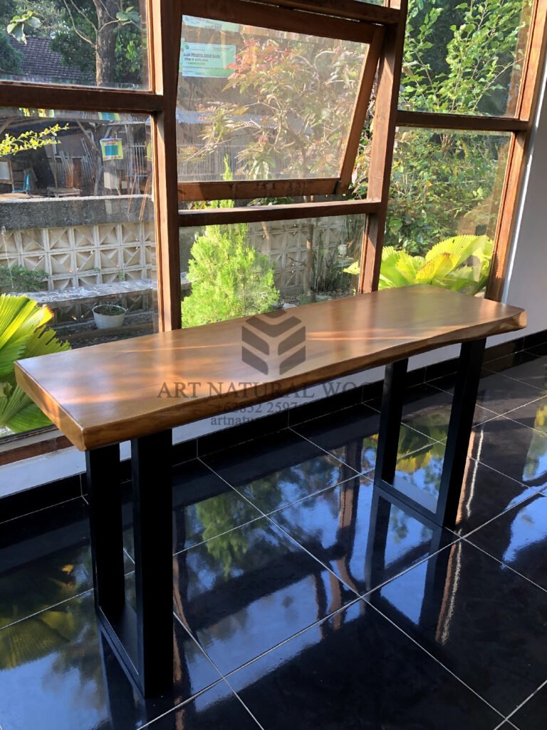 Meja Hias Ruang Tamu Minimalis Kayu Solid - Art Natural Wood
