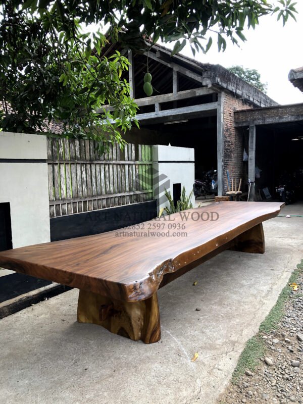 Meja Kayu Besar Solid 1 Lembar Papan Utuh - Art Natural Wood