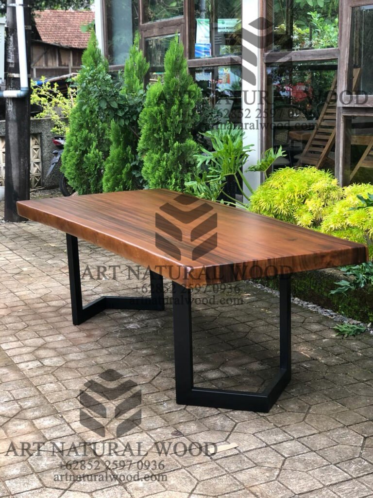 Meja Rapat Kantor Minimalis Kayu Trembesi Besar