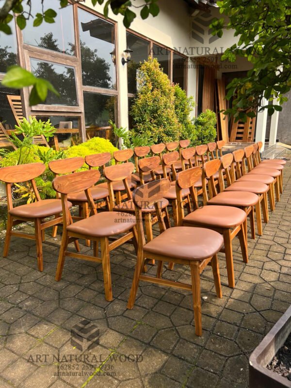 Kursi Cafe Kayu Jati Minimalis Modern - Art Natural Wood