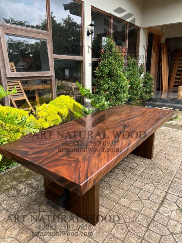Meja Kayu Antik Trembesi Solid - Art Natural Wood